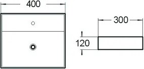 Mexen MINI umyvadlo, 40x30 cm, bílá, 21094000