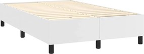 Box spring postel s matrací bílá 120x190 cm umělá kůže 3269978