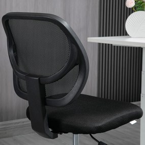 Kancelářská stojací židle Vinsetto, výškově nastavitelná ergonomická kancelářská židle, otočná židle s nastavitelnou opěrkou nohou, černá pro pohodln…