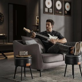 Taburet s úložným prostorem Vasagle Edgar I černý