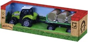 RAPPA Traktor se zvukem a světlem s vlečkou a balíky slámy / od 3 let
