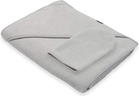 Dětská froté osuška s kapucí New Baby BASIC 100x100 šedá