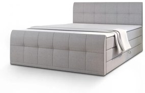 Postel boxspring Milano 160x200 světle šedá