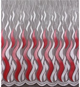 BytoTex Hotová oblouková záclona - Sklo červená, 300x160 cm
