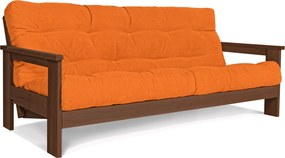 Marior Home  Rozkládací futonová pohovka Mexico - Ořech olejovaný / Orange