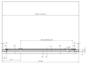 Ravak Pivot Sprchové dveře 80 cm Transparent bílá PDOP1-80 03G40100Z1