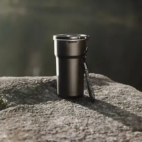 Vinga Parks černá / Sada hrnků / 4 ks / 200 ml / nerezová ocel