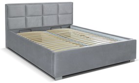 Manželská postel 160 cm Grander (šedá) (s roštem a úl. prostorem). 1029296
