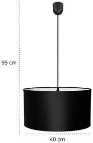 Závěsné svítidlo INDIGO, 1x textilní stínítko (výběr ze 7 barev), (výběr ze 3 barev konstrukce), (fi 40cm), LP