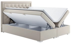 Boxspring postel Venering 180x200, krémová