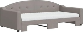 Válenda s přistýlkou a matracemi taupe 100 x 200 cm textil 3197556