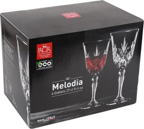 RCR MELODIA SKLENICE NA ČERVENÉ VÍNO 270ML SADA 6 KS
