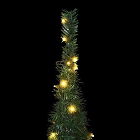 Pop-up umělý vánoční stromek s LED osvětlením zelený 210 cm 321525