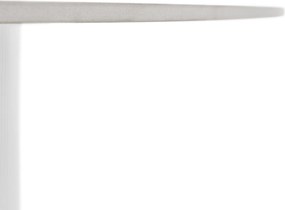 Jídelní stůl, bílý mramor/MDF, průměr 120 cm, MAHIR TYP 1