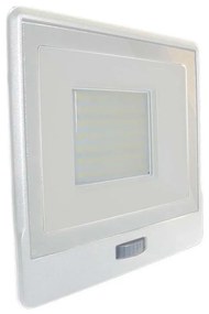LED Reflektor se senzorem LED/50W/230V 4000K IP65 bílá