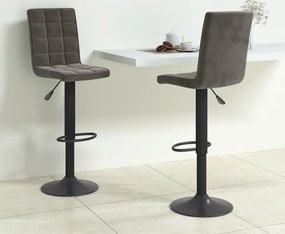 vidaXL Barové židle 2 ks samet [335763] Barva: Tmavě šedá