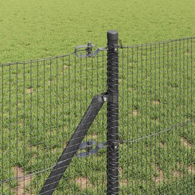 Zemní upevnění svařované drátěné ploty 100 x 0,8 m Šedá 3351905