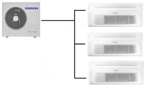 Kazetová Klimatizace Samsung Wind Free 1-Way 1+3 (2,6kW + 2,6kW + 2,6kW) Multi-split R32