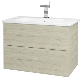Dřevojas Koupelnová skříň VARIANTE SZZ2 80 (umyvadlo Euphoria) Varianta: N01 Bílá lesk / D16 Beton tmavý