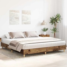 Rám postele bez matrace Staré dřevo 160x200cm Technické dřevo 3329037