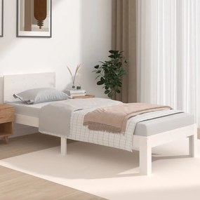 vidaXL Rám postele masivní dřevo 75 x 190 cm Small Single [810456] Barva: Bílá