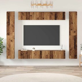 Sestava TV skříněk 10 ks Staré dřevo Kompozitní dřevo 3393150
