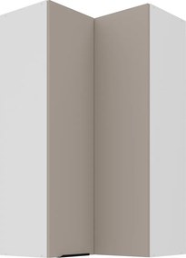 ARIA lb | horní kuchyňská skříňka 60x60 GN-108 2F (90°) rohová s policemi | EXTRA VYSOKÁ | 60x60 cm | bílá/béžová