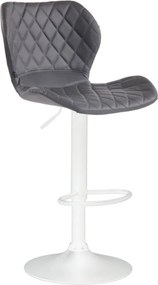 Bhm germany Barová židle Cork, syntetická kůže, bílá / šedá