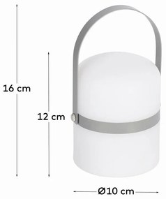 Šedá venkovní lampa Kave Home Janvir, výška 16 cm