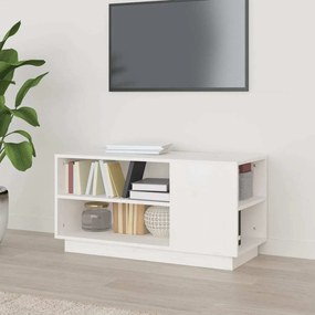 vidaXL TV skříňka 80 x 35 x 40,5 cm masivní borové dřevo [814405] Barva: Bílá