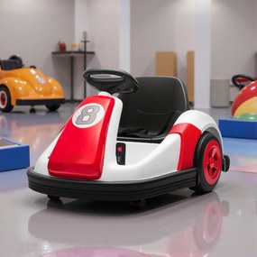 AIYAPLAY dětský autíčko na baterie 6V, 360° otáčení, elektrické dětské autíčko s dvojitým motorem, hudbou a klaksonem