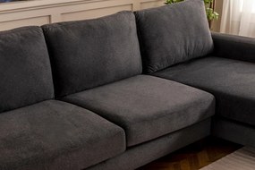Hanah Home Rohová pohovka BERLIN pravá antracitová