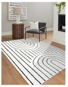 Kusový koberec Carpinus krémovočerný 180x270cm