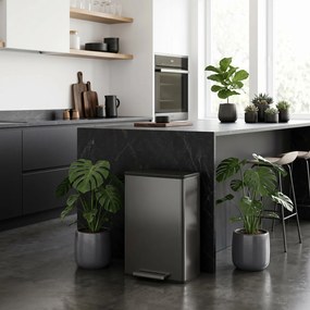 HOMCOM kuchyňský odpadkový koš s pedálem 45 l — s tlumeným dovíráním, vyjímatelným vnitřním kbelíkem, funkcí zajištění otevřeného víka a ochranou pro…