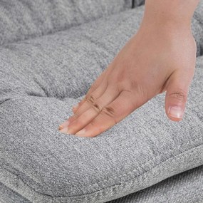 Barová židle Damar - látka černý rám - šedá