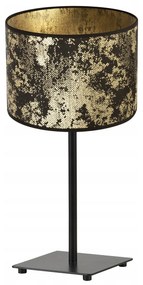 Stolní lampa Werona 2, 1x černé/zlaté textilní stínítko, (výběr ze 4 barev konstrukce), g
