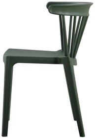 WOOOD plastová jídelní židle BLISS tmavě zelená 378634-A