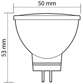 LED žárovka GU5,3 MR16 McLED 4,6W (35W) teplá bílá (2700K), reflektor 12V 100° ML-312.158.87.0