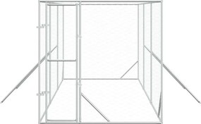 Venkovní psí kotec stříbrný 2 x 6 x 2 m pozinkovaná ocel 3190452
