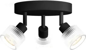 Horen 3x5W černá, na desce / LED bodové svítidlo