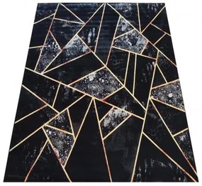 Černý koberec se zajímavými detaily Šírka: 120 cm | Dĺžka: 180 cm