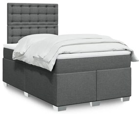 Box spring postel s matrací tmavě šedá 120x200 cm textil 3290470