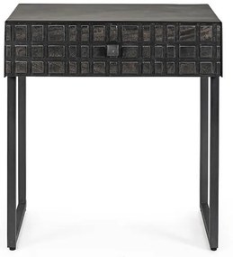 Noční stolek dorset černý 50 x 55 cm MUZZA