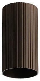 Minimalistická bodová svítidlo Lucas Ribbed Tube 10 kávová