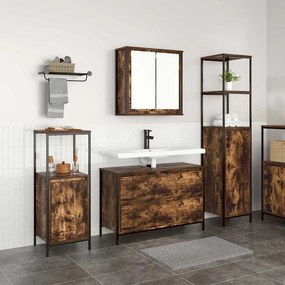 Sada koupelnového nábytku 3 ks Kouřový dub 90 x 34,5 x 60 cm 3328361