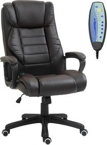 Vinsetto kancelářská židle s masážní funkcí, ergonomická exekutivní židle s vibrační masáží, sklopná funkce, výškově nastavitelná kancelářská otočná …