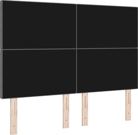Čelo postele Světle šedá 144 cm Žebrovaná látka 3337724