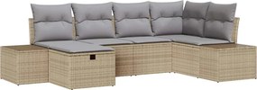 Set pohovek 6 ks polyratan 3360711