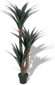 vidaXL Umělá rostlina juka s květináčem 155 cm zelená