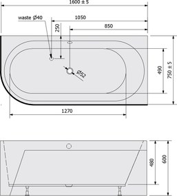 Polysan ASTRA R MONOLITH 160 x 75 x 60 cm 34611M vana